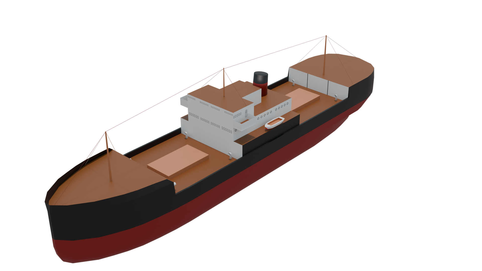 Cargo Ship Low Poly by MaydayAcademy
