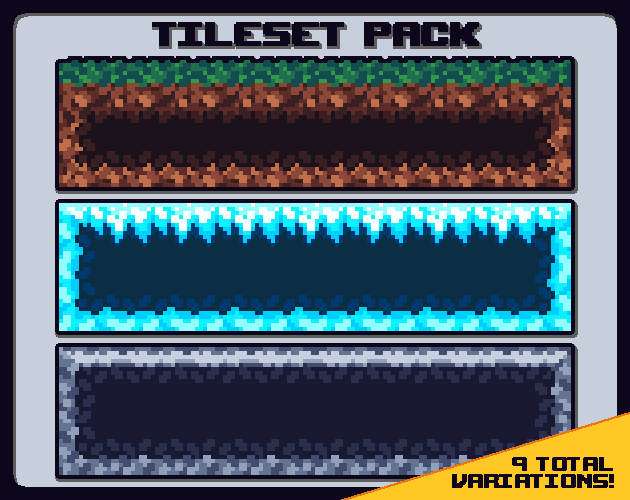 16x16 PIXEL PLATFORMER TILESET PACK by Hat Tap Games, pixelqube