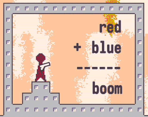 red + blue = boom by Bill Clagett for Bigmode Game Jam 2023 - itch.io