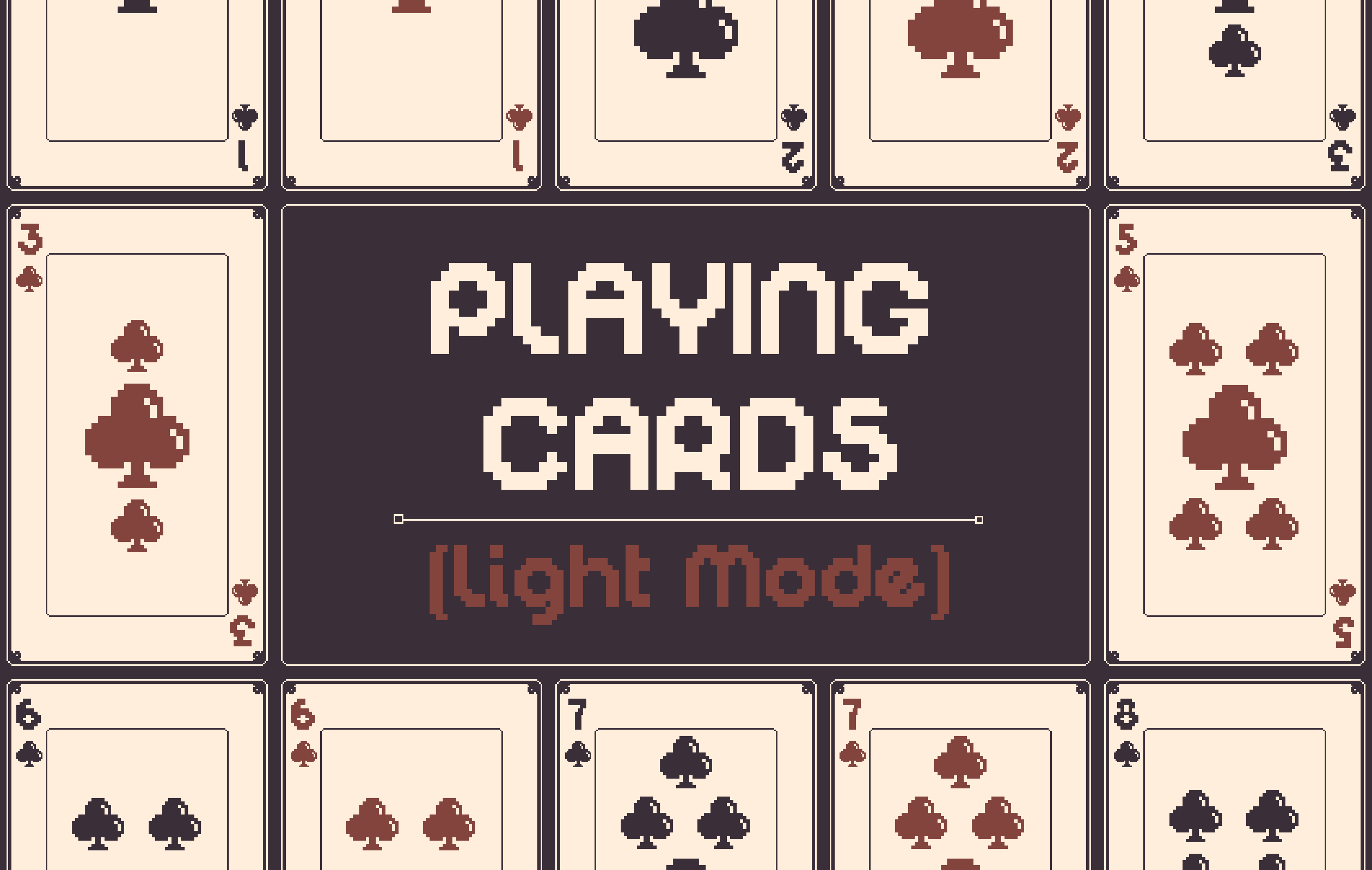 Pixel Playing Cards (Light Mode) by lumeish