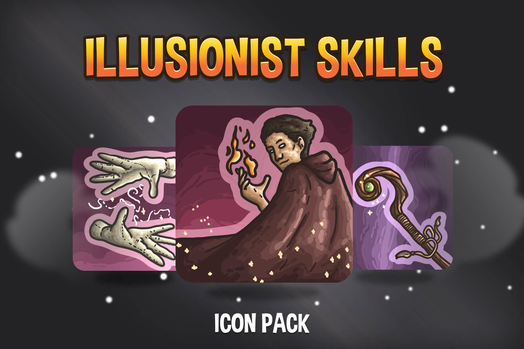 Illusionist Skills 256x256 Icon Pack by Free Game Assets (GUI, Sprite ...