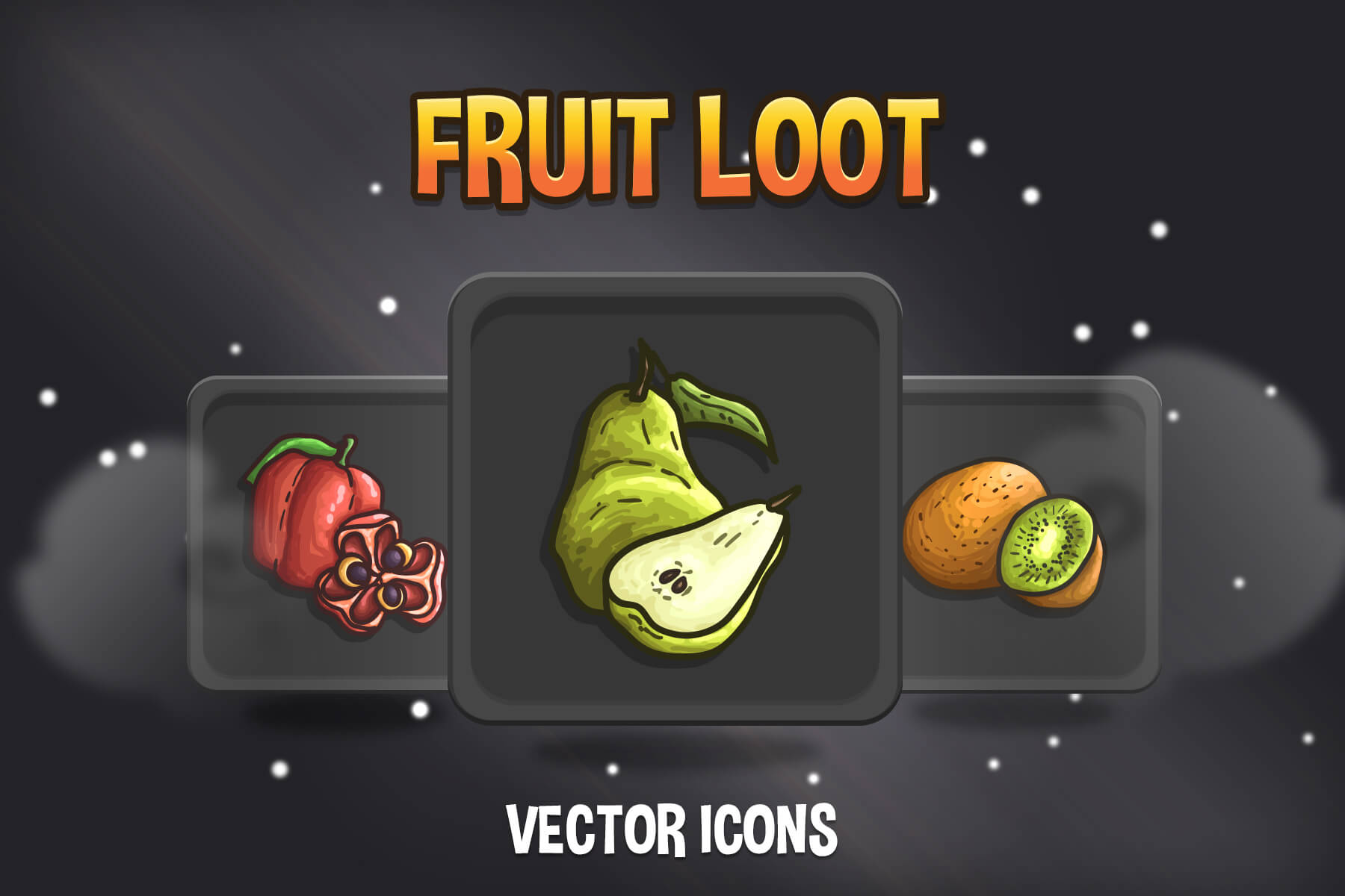 Free Fruit Icons 256x256 by Free Game Assets (GUI, Sprite, Tilesets)