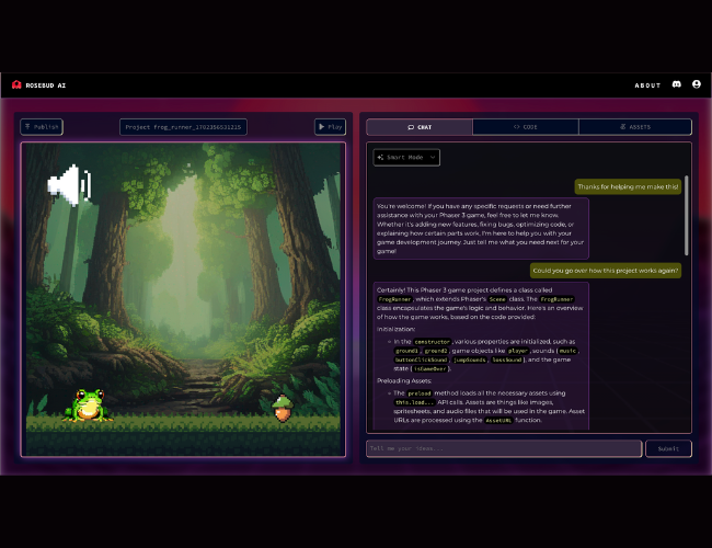 Rosebud Game Studio by Rosebud AI Gamemaker