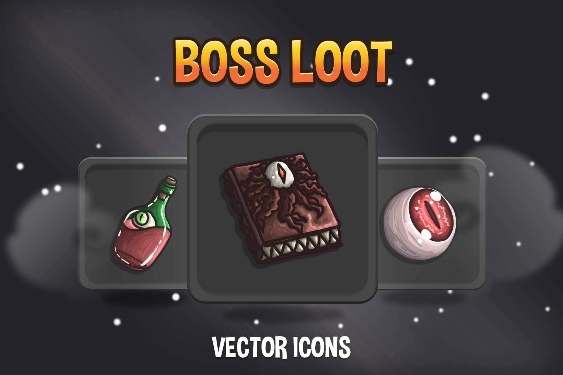 Boss Loot Vector RPG Icons by Free Game Assets (GUI, Sprite, Tilesets)