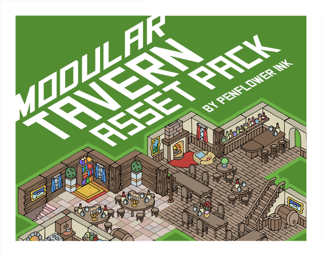 Modular Tavern Asset Pack by Penflower Ink