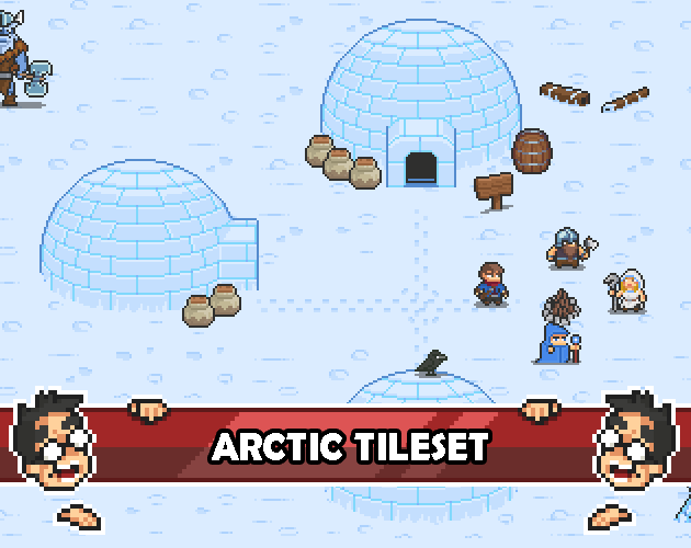 2D Pixel Art Arctic Tileset by Elthen's Pixel Art Shop