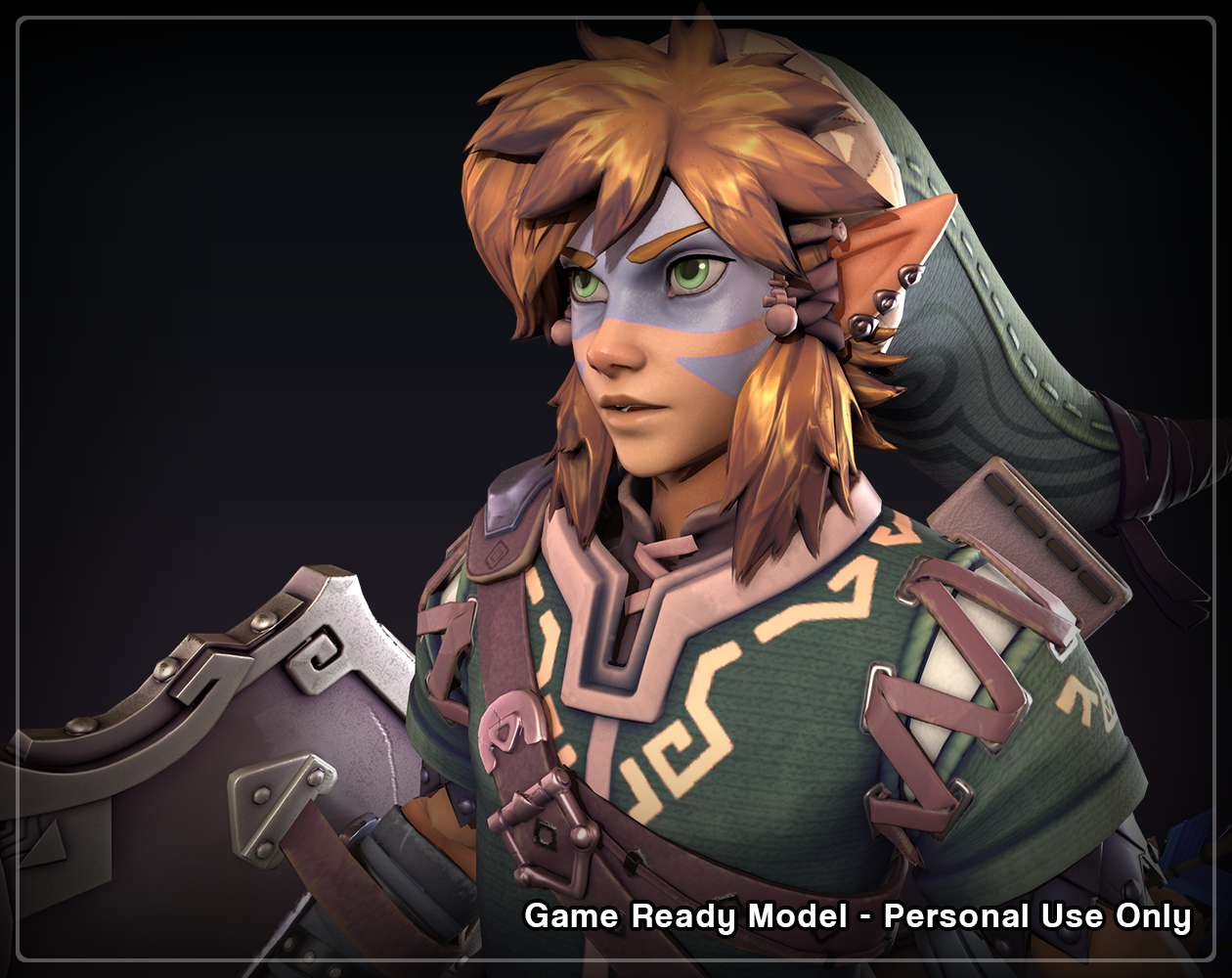 Game Ready Model - Link Tribal by Stoff