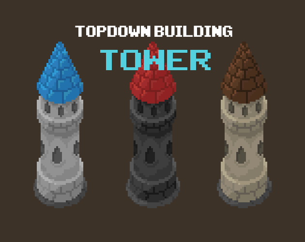 Tower - Top Down Pixel Art Building Assets by sanctumpixel