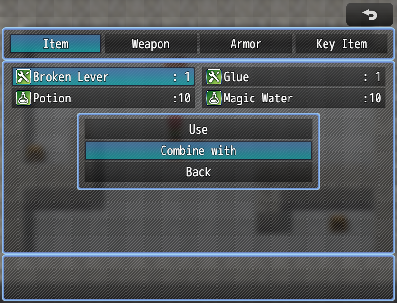 Combining Item Plugin for RPG Maker MZ by Apple Dog