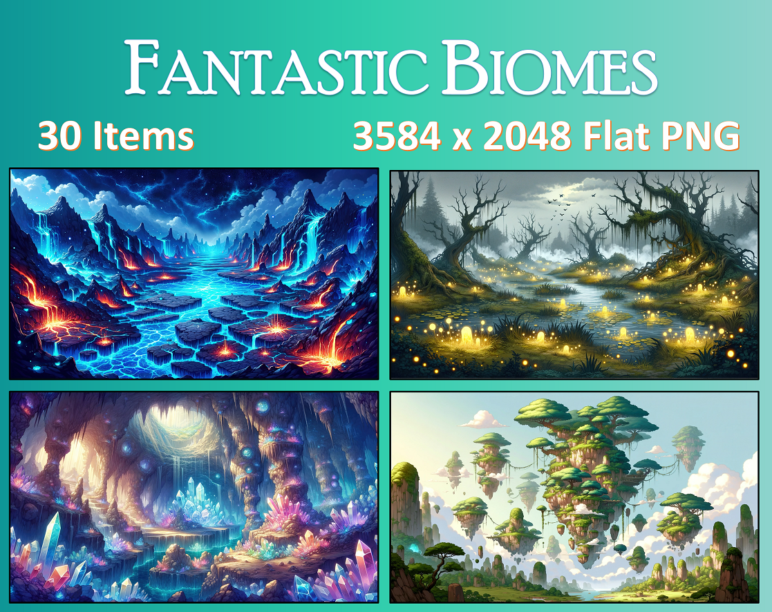 Fantastic Biomes Wide Backgrounds by esperstudio