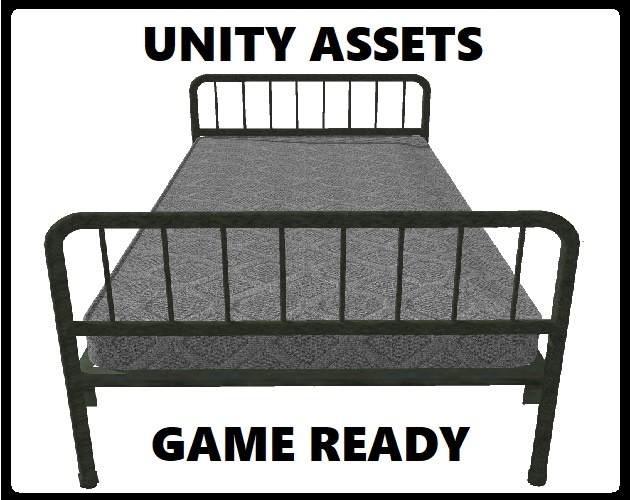 LOW POLY HOSPITAL BED UNITY ASSETS GAME READY. by RUDE-RUDY-TUTORIALS