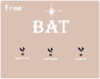 Free Bat-Enemy Spritesheet by FlowFrog101