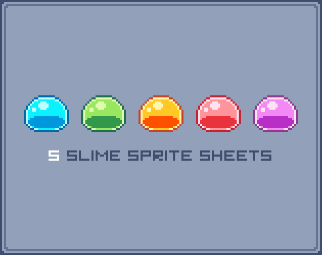 5 Slime Sprite Sheets by MoDsama