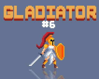 Gladiator #6 2D Pixel Art by Mattz Art