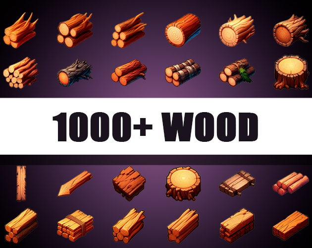 Pack 12 - Wood - 1000+ Sprites by FortressSide