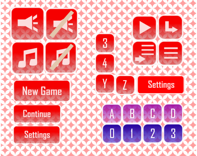 GUI Puzzle Game Buttons Asset Pack by vaibhavkr