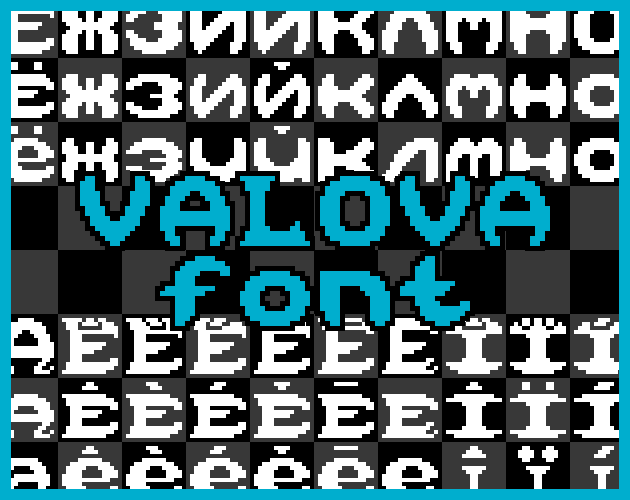 Valova font ~ bitmap tileset ~ 650+glyphs 16x16px by Lettercore