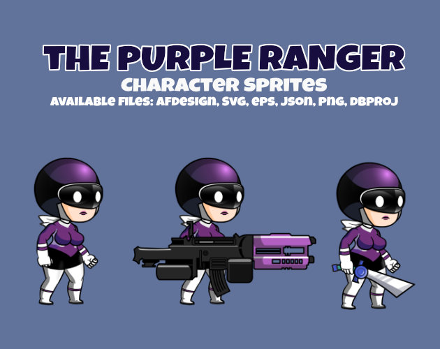 Purple Ranger Character Sprite sheets by wahyuprot