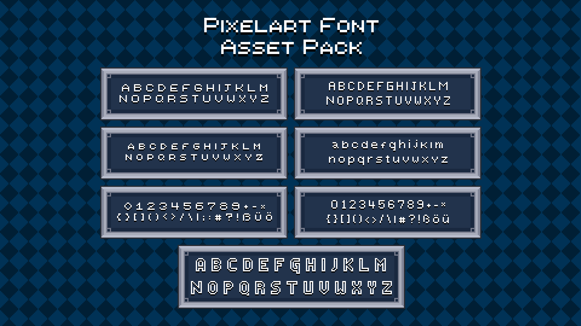 Pixelart Fonts Asset Pack 2 by ELV Games