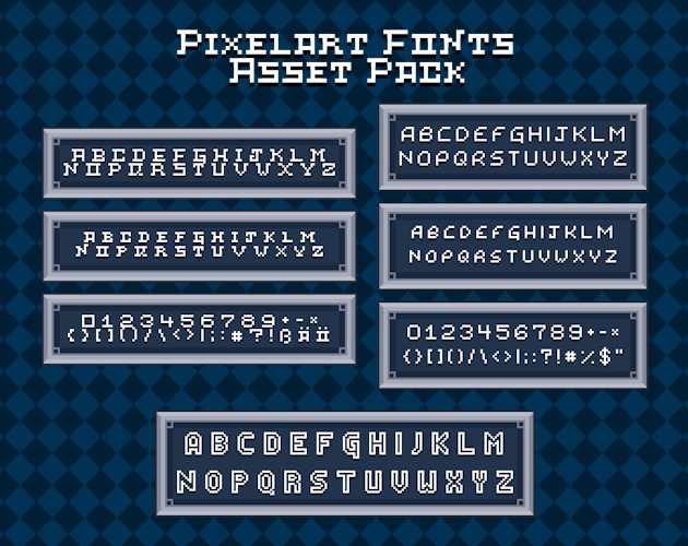 Pixelart Fonts Asset Pack 3 by ELV Games