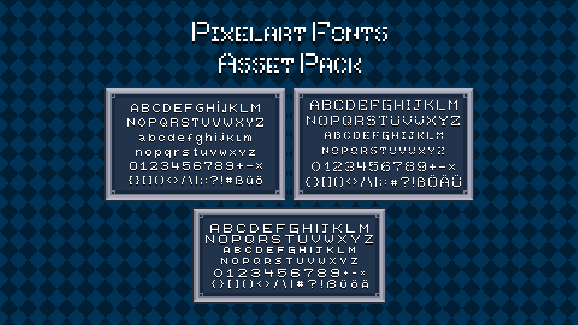 Pixelart Fonts Asset Pack 4 by ELV Games