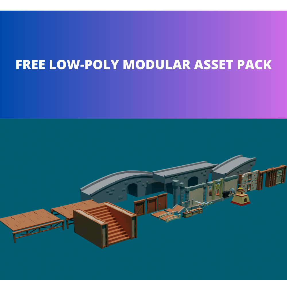 Free Low-Poly Modular Asset pack by Modo