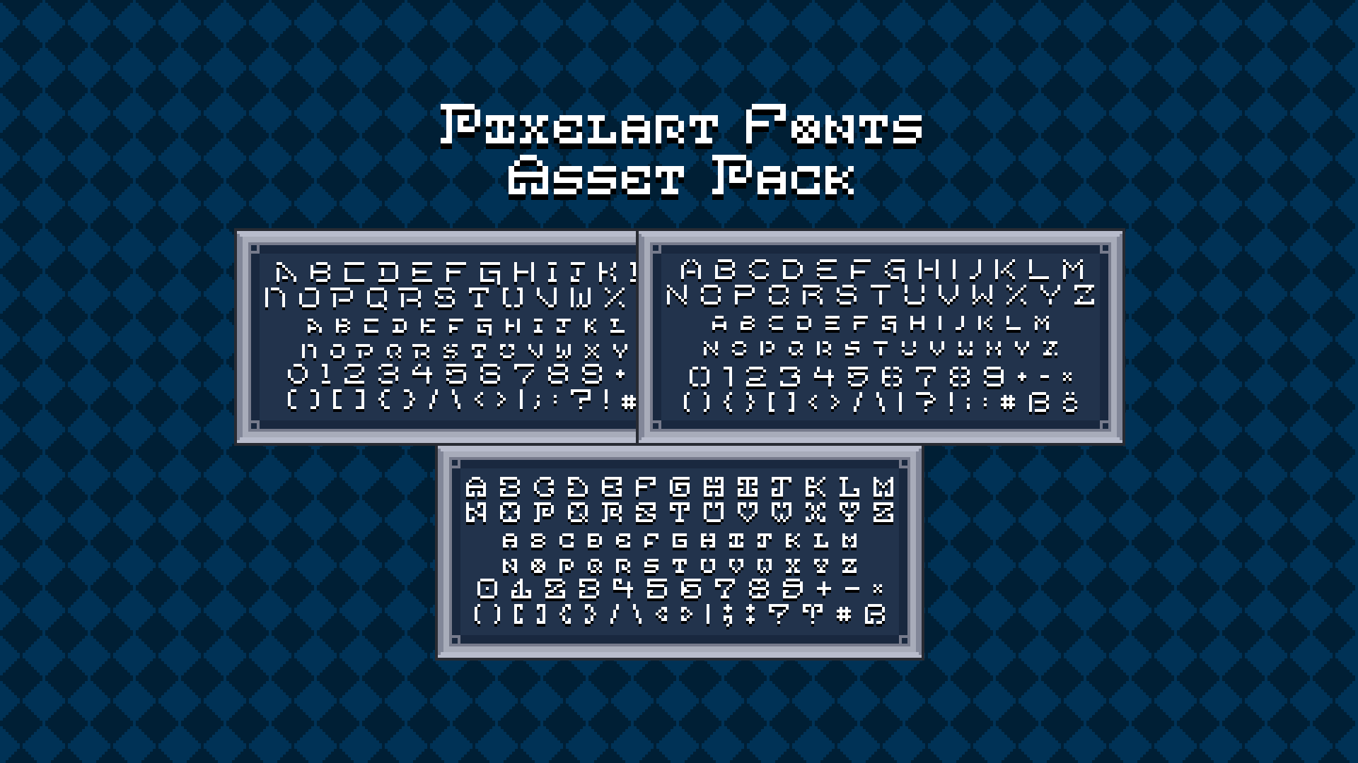 Pixelart Fonts Asset Pack 5 by ELV Games