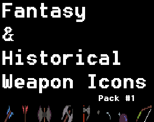 Fantasy & Historical Weapon Icon Pack #1 by BrainJuice85