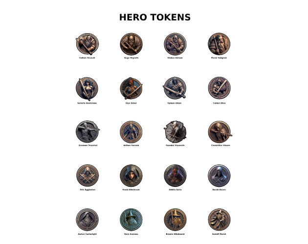 Hero Tokens by rpgoldschool