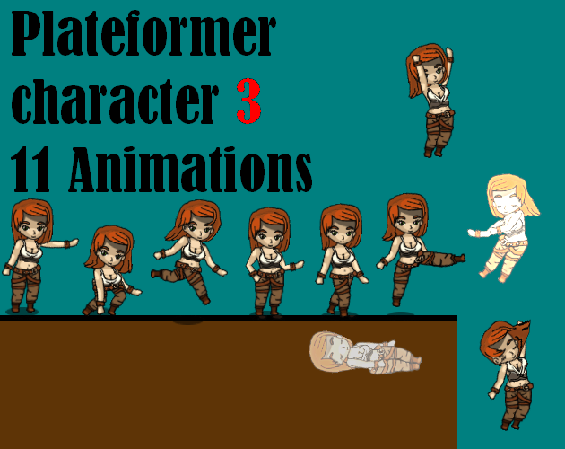 2D animated plateformer character 3 by Moraan