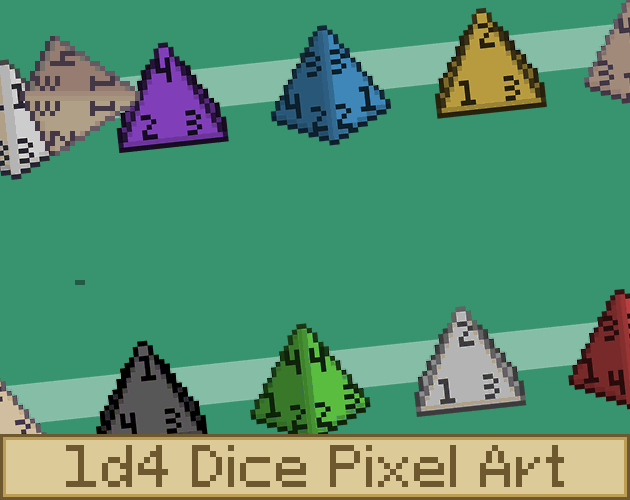 Dice 1d4 Pixel Art by Ävos Grosimbourg