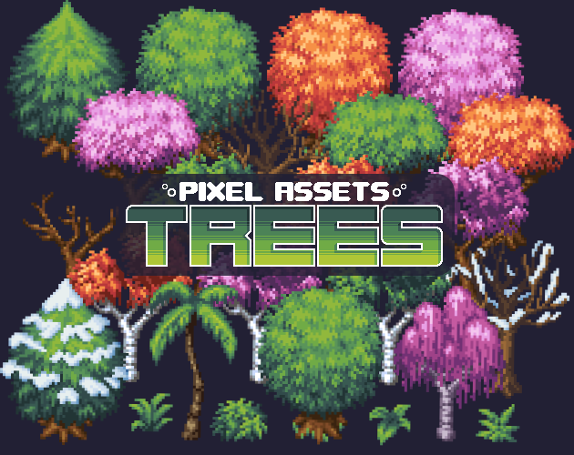 Pixel Assets Trees by Box Robot Studios