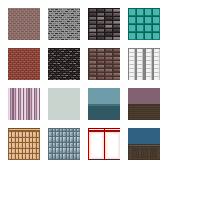 Mur pixel art 2d by NinaPixelArt