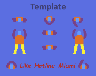 Top down template pack LIKE HOTLINE MIAMI by ComedyLife_studio