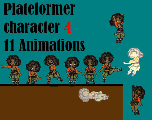 2D animated plateformer character 4 by Moraan