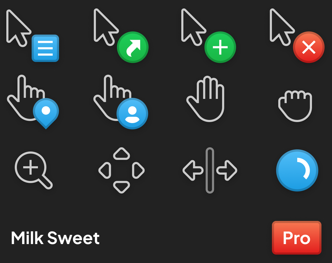 Milk Sweet Cursors - Pro by Studio Elttob