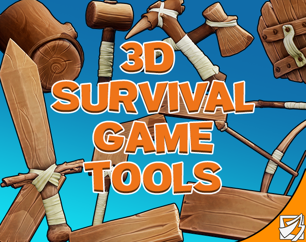 3D Stylized Wooden Survival Game Tools/Icons Pack by Rallba