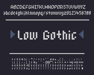 Pixel Font: Low Gothic [FREE] by Patrik Arts
