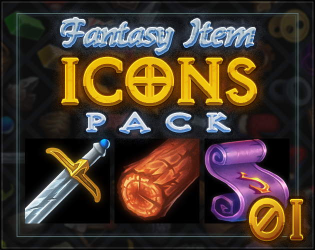 Fantasy Medieval Item Icons by Frostwindz