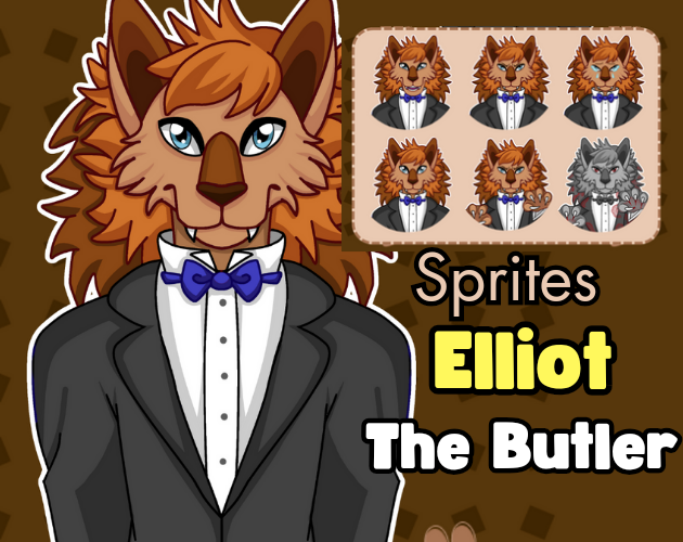GAME SPRITES - VISUAL NOVEL - [ELLIOT] by LIARTES