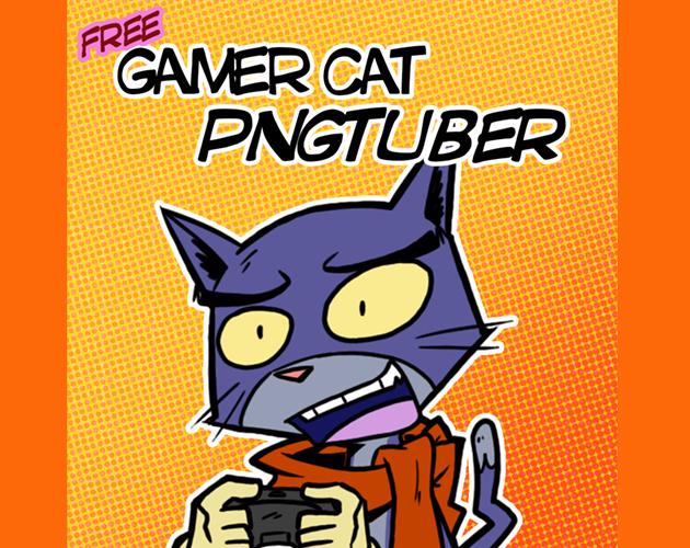 Gamer Cat PNGTuber Avatar by Kogasoft