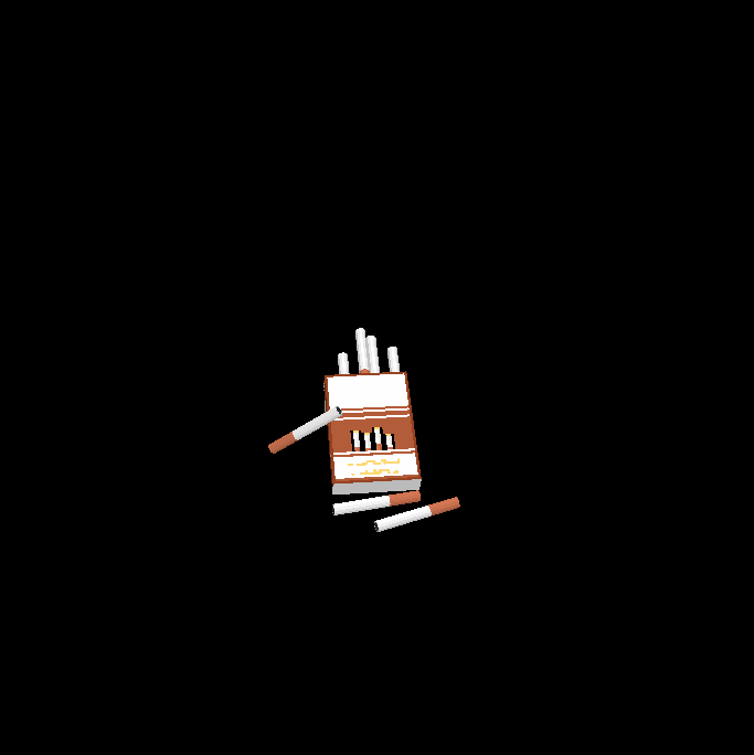 cigarette pixel art / low poly for free by devlight200