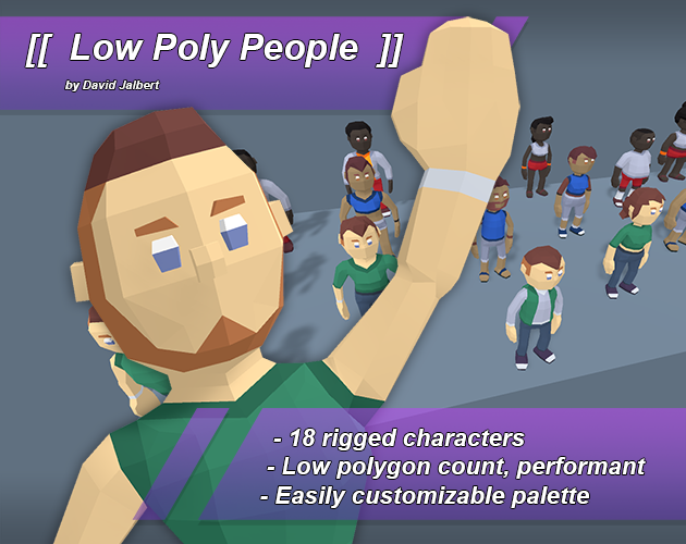 Low Poly People by David Jalbert