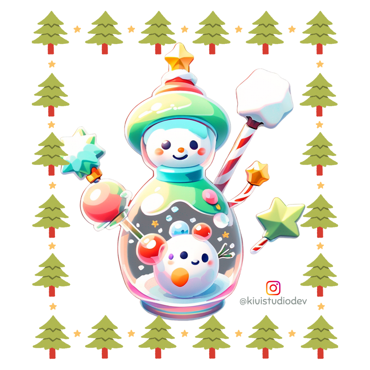 Snowman Glassy Character asset by Kiui Studio