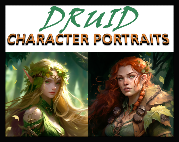 Female Druid Portraits - Free! by Mykahel