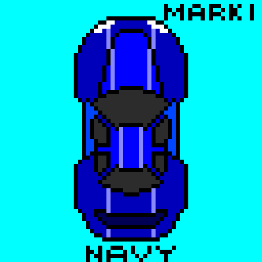 Top down pixel art Race cars by Aim studios