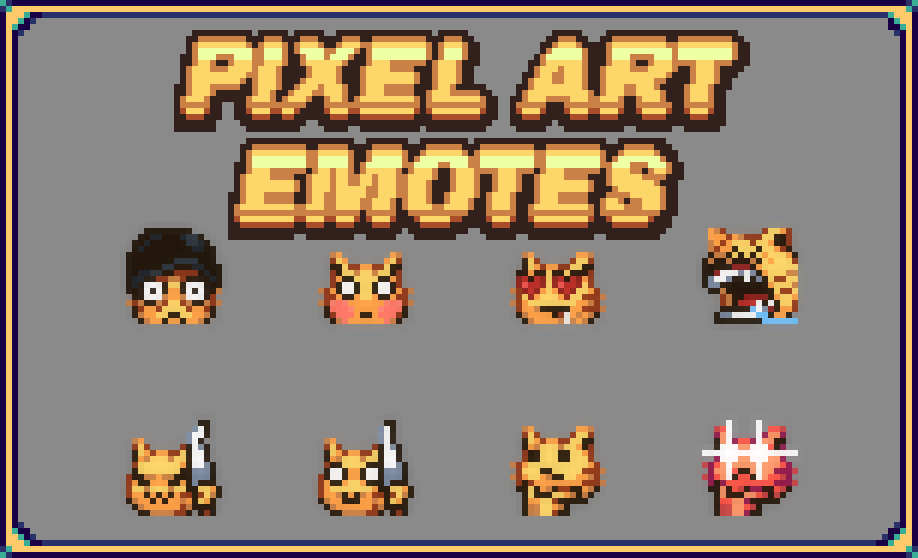 Pixel Art Cat Emotes Pack by Merly23