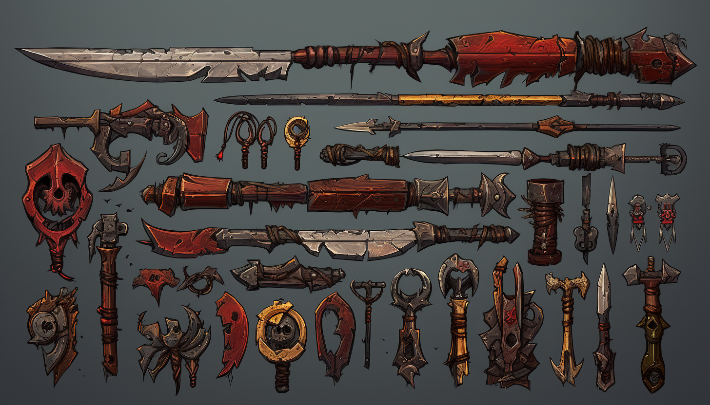 Blood and Shadow - 2D Assets Weapons and more by Flora