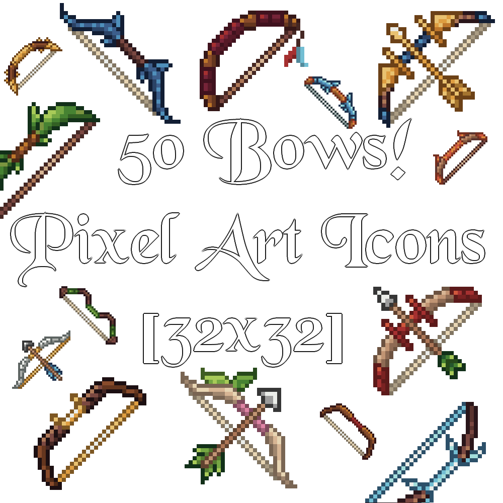 Pixel Art Bows - Icons by Magicae! Games