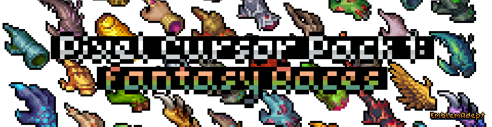 Pixel Cursor Pack 1: Fantasy Races by EmblemAdept